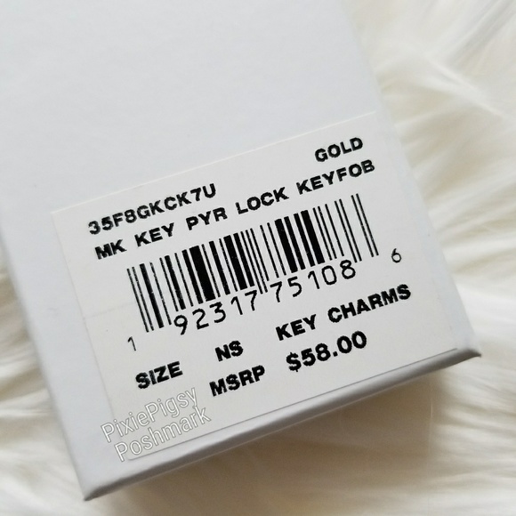 Michael Kors | Accessories | Michael Kors Key Pave Lock Key Fob Gold Key Charm | Poshmark